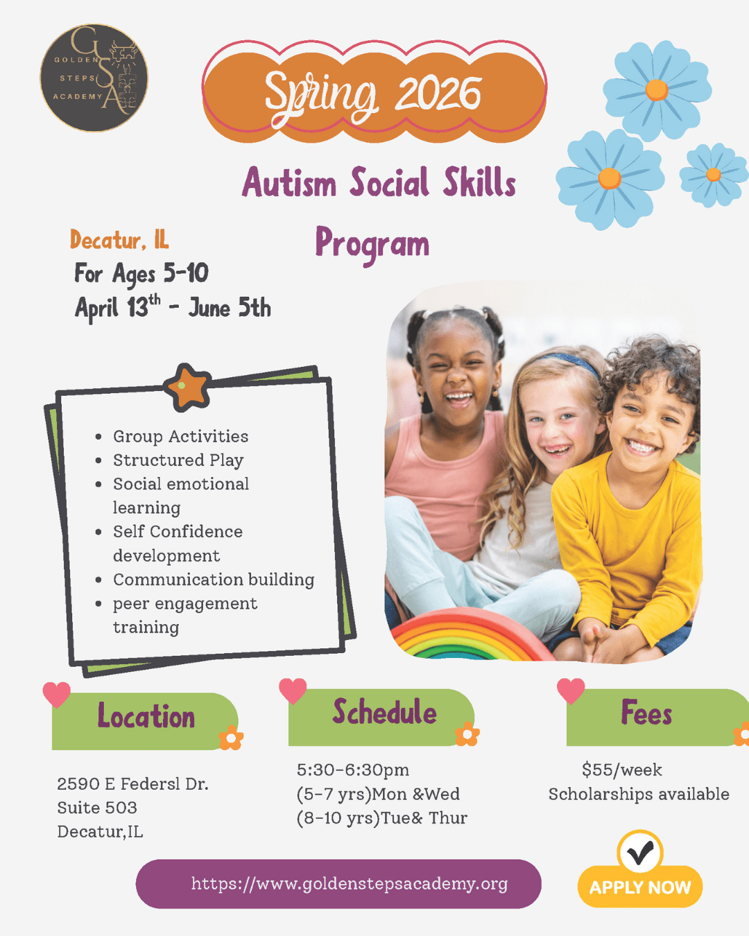Autism Social Skills Program at Golden Steps Academy | Macon-Piatt ...